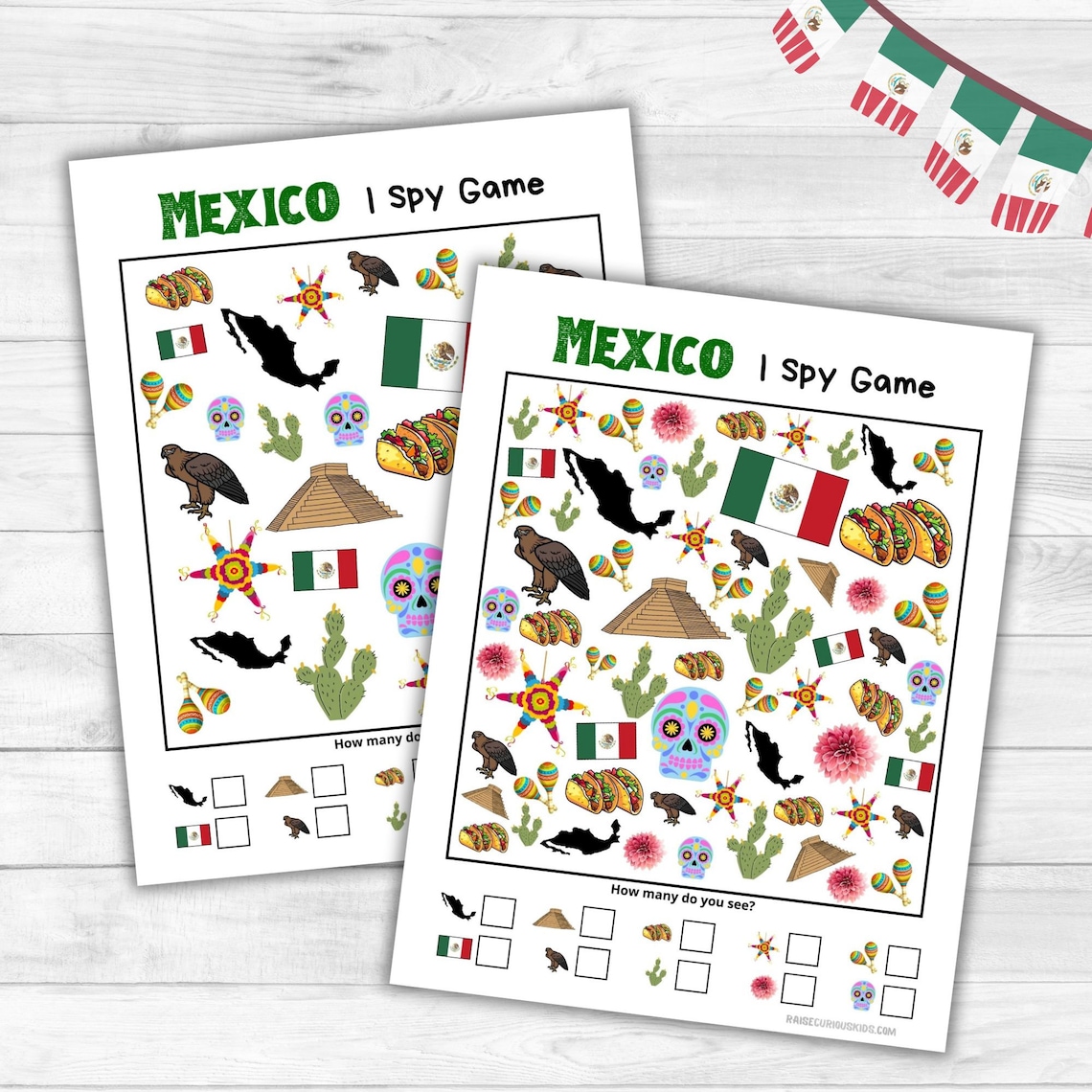 Mexico Activity Printables for Kids, Cultural Around the World Learning ...
