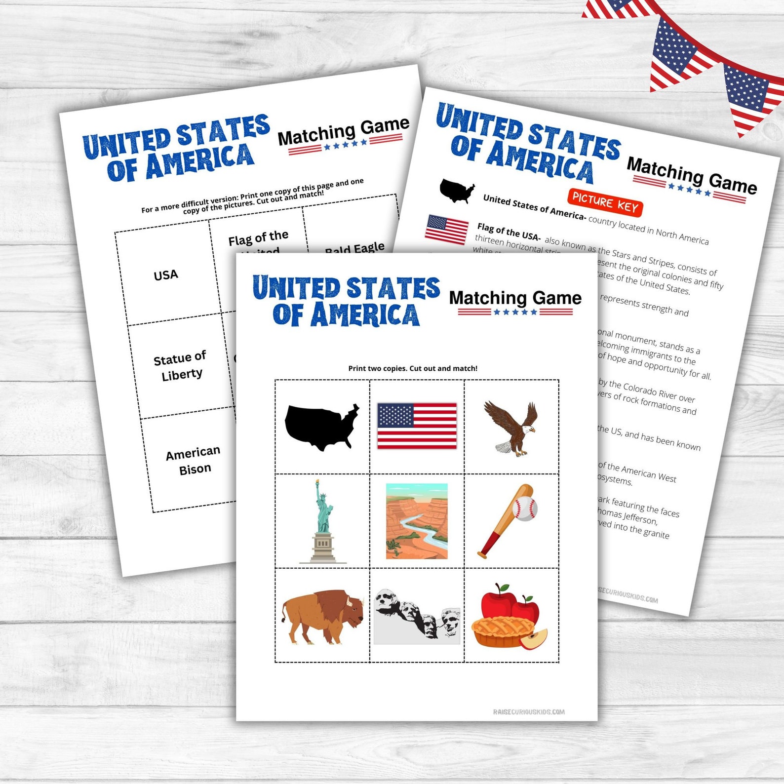 USA Activities for Kids- United States of America Printables- American ...