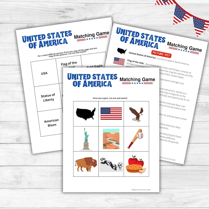 USA Activities for Kids- United States of America Printables- American ...