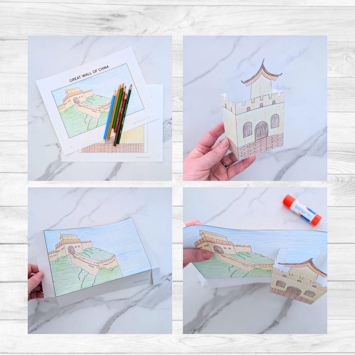 Great Wall of China 3D Craft- China Craft for Kids- Around the World ...