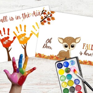 Fall Handprint Craft Bundle, Handprint Kids Art, Fall Keepsake, Fall ...