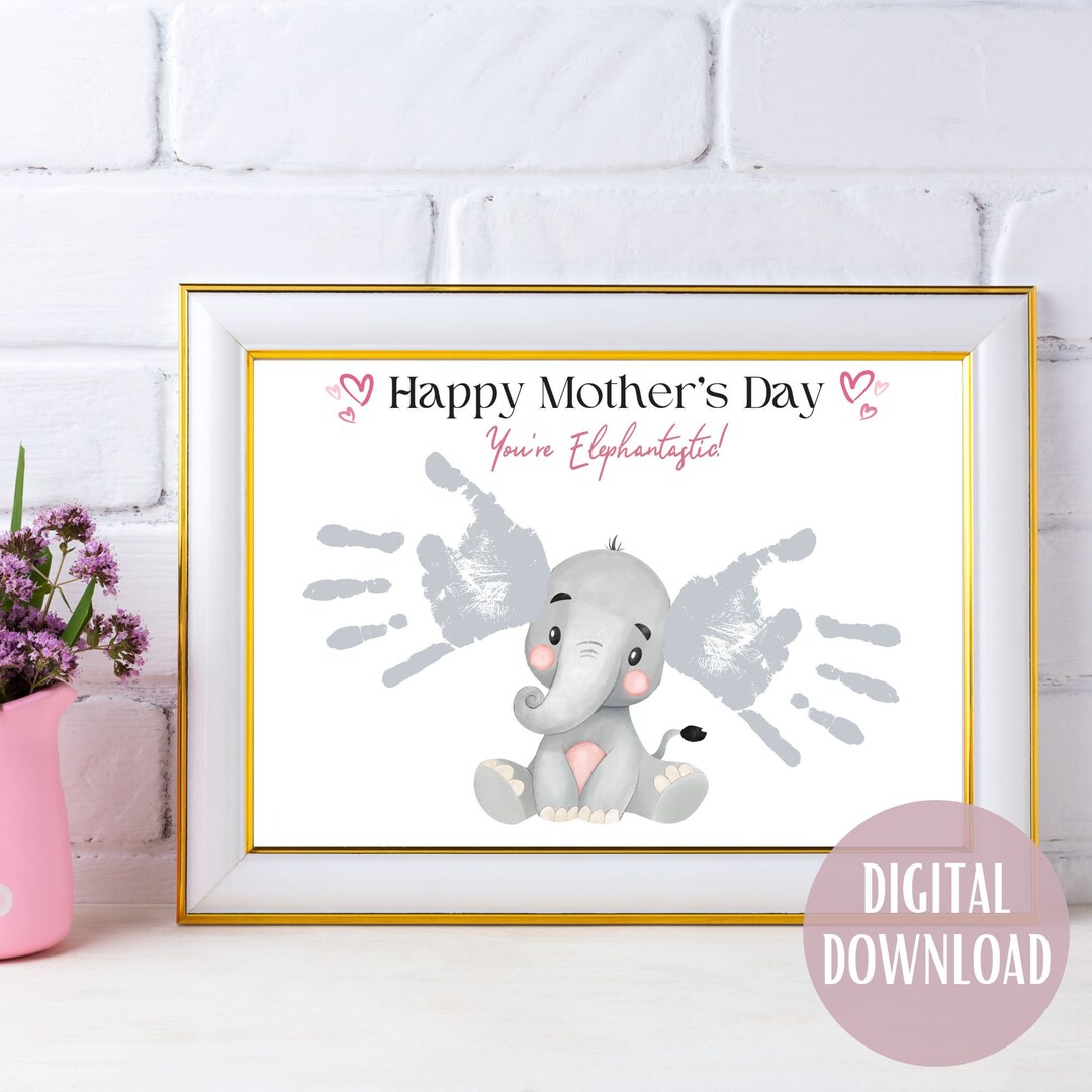 Mother's Day Handprint Art- DIY Kids Craft for Mom, Grandma- Mother's ...