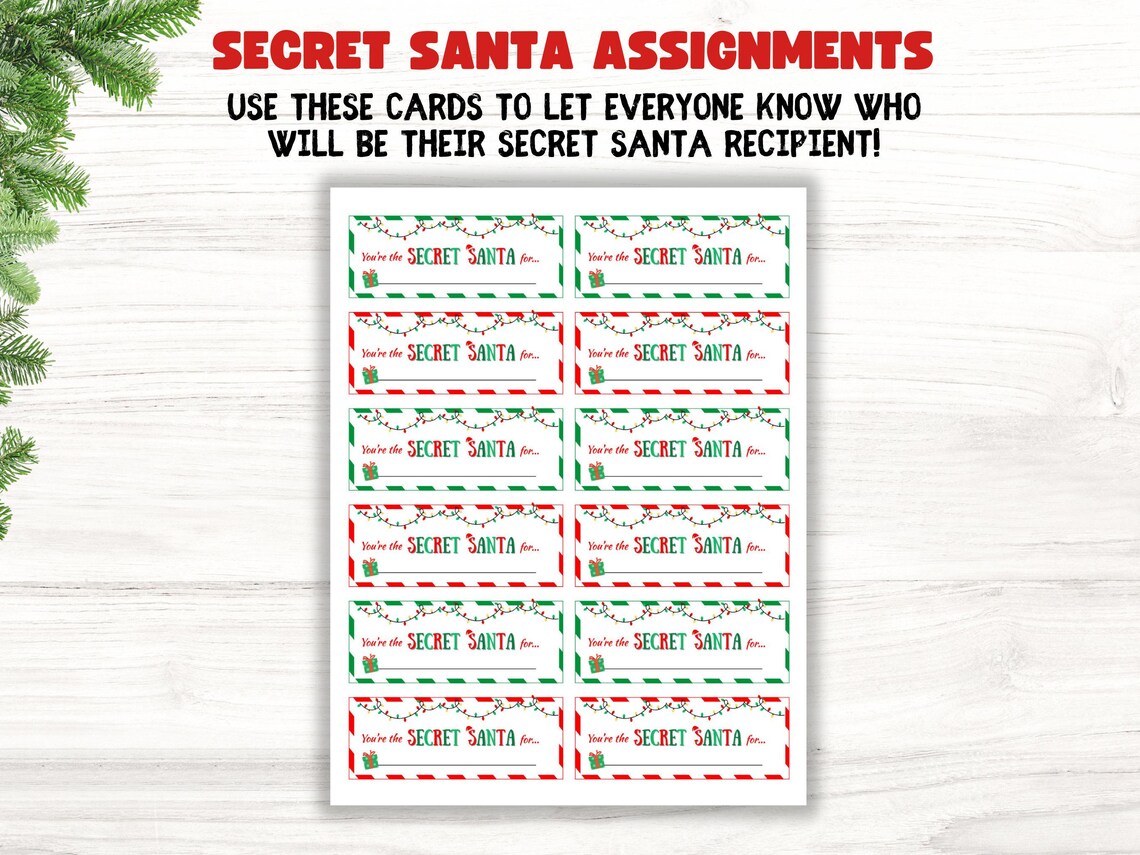 Secret Santa Questionnaire, Christmas Gift Exchange Survey, Staff ...
