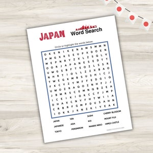 Japan Activity Printables for Kids Japan I Spy Game, Japan Matching ...