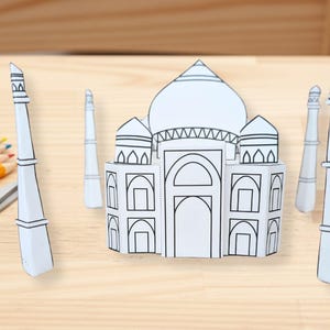 Taj Mahal 3D Craft, India Craft for Kids, Around the World Learning ...
