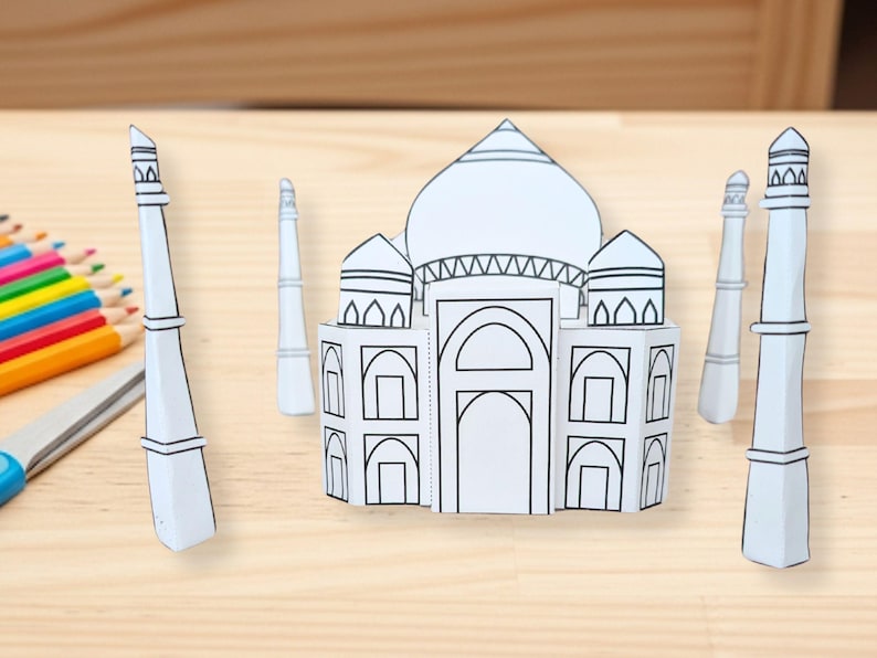 Taj Mahal 3D Craft, India Craft for Kids, Around the World Learning ...