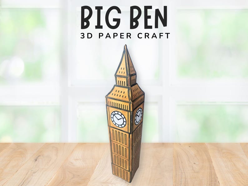 Big Ben 3D Craft- England London UK Crafts for Kids- Around the World ...