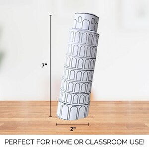 Leaning Tower of Pisa 3D Craft Template- Italy Crafts for Kids- Around ...
