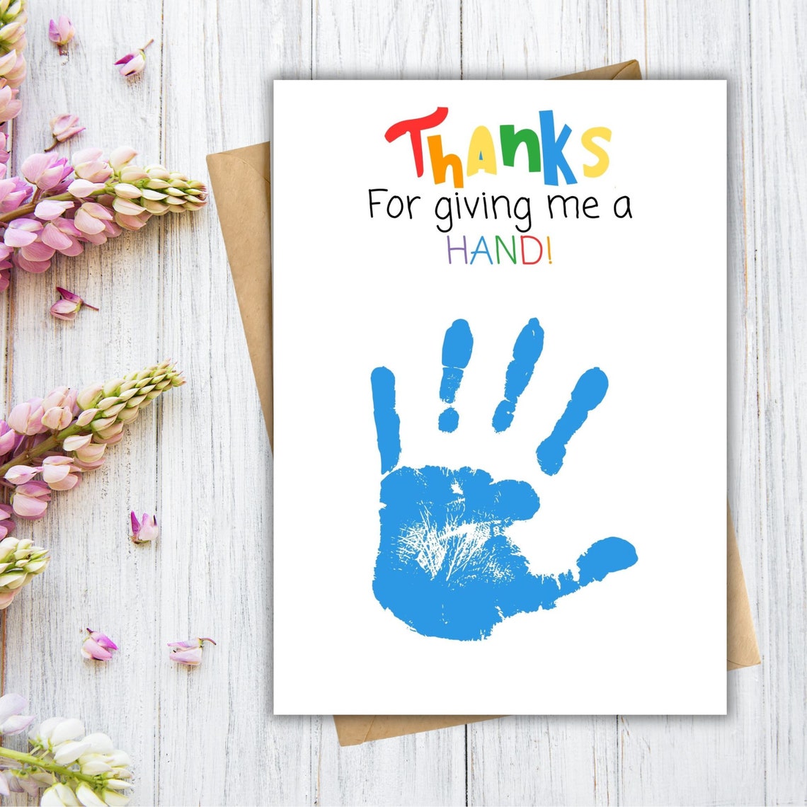 Teacher Appreciation Gift Handprint Fingerprint Art Cards Personalized ...