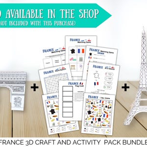 France Activity Printables for Kids- France I Spy Game, France Matching ...