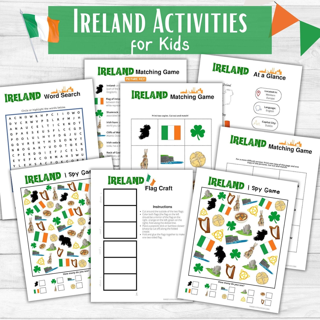 Ireland Activity Printables for Kids Ireland St. Patrick's Day ...