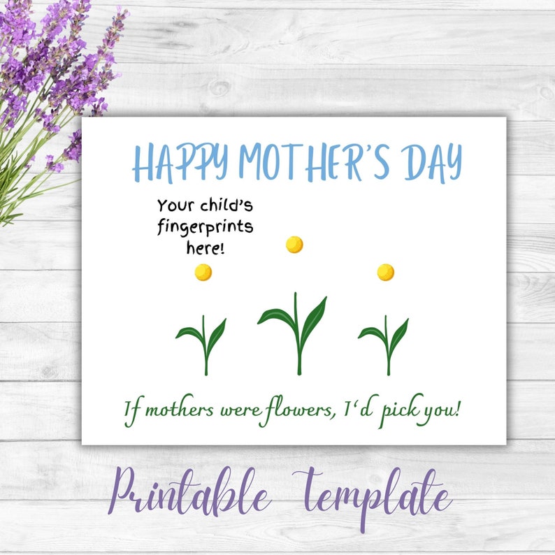 Mother's Day Handprint Art Template- DIY Kids Craft for Mom, Grandma ...