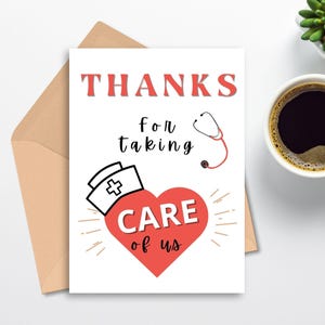 Nurse Thank You Card, School Nurse Appreciation Card, End of School ...
