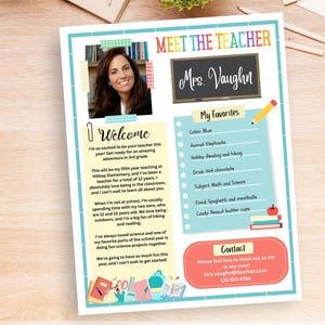 Meet the Teacher Template Printable, Editable Canva Flyer, Back to ...