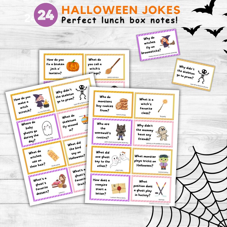 Halloween Day Jokes- Kids Lunchbox Notes- Halloween Lunchbox Notes ...