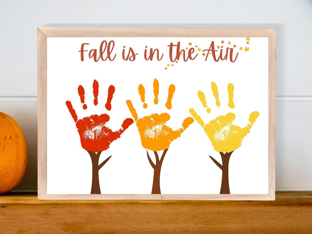 Fall Leaves Handprint Craft, Fall Handprint Art, Fall Preschool Craft ...
