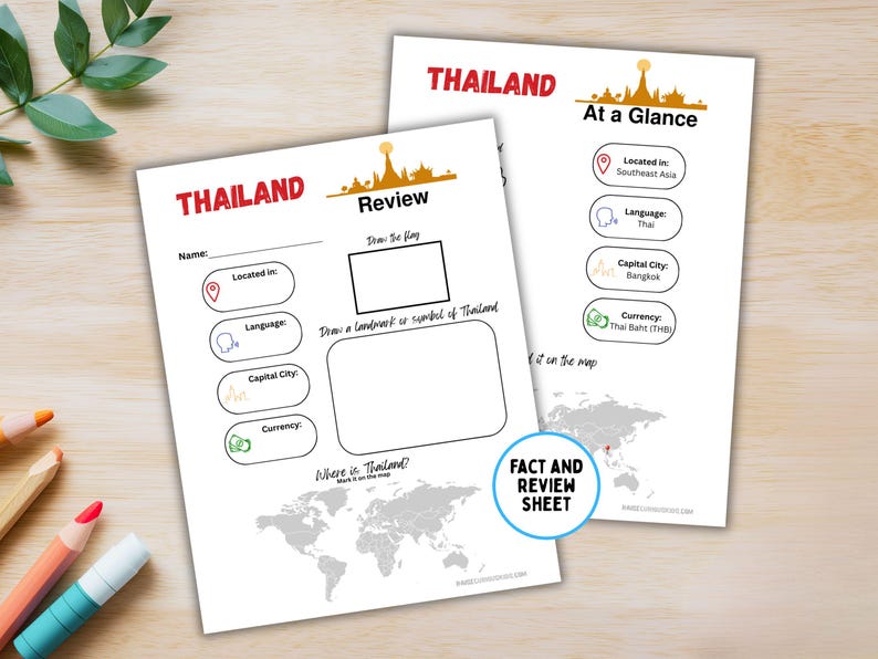 Thailand Activities for Kids, Around the World Learning Unit, Cultural ...