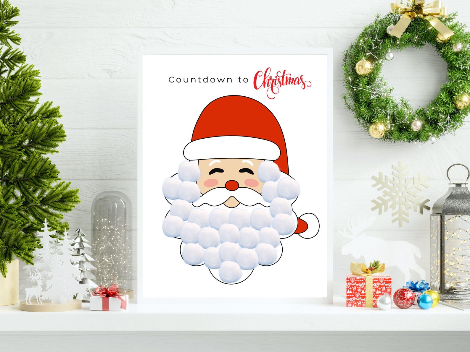 Santa Christmas Countdown for Kids, Christmas Advent Calendar for Kids ...