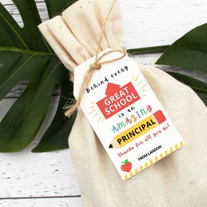 Principal Appreciation Tag, Editable Principal Thank You Tag, End of ...