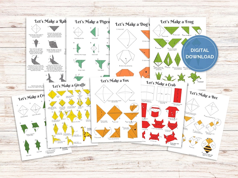 Easy Origami for Kids- Beginner Origami Printable Instructions- Simple ...