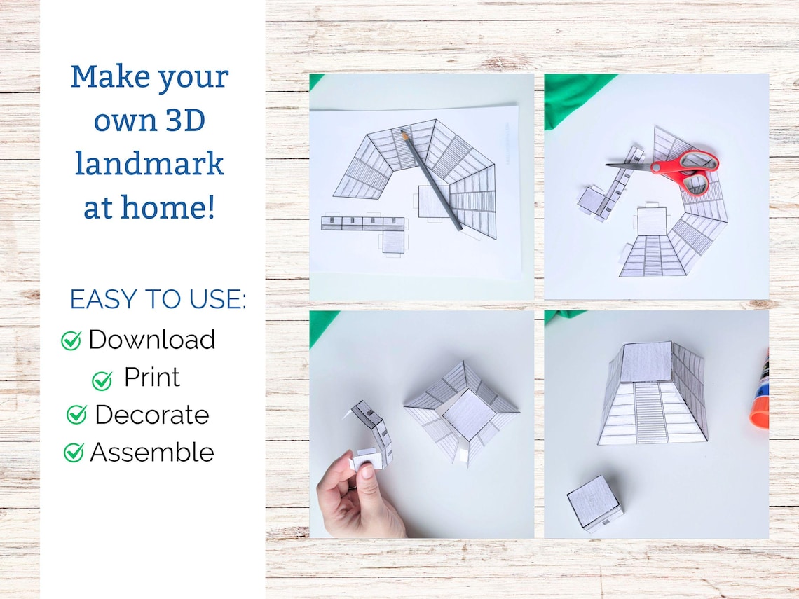 Chichen Itza 3D Craft Printable- Mexico for Kids- Around the World ...