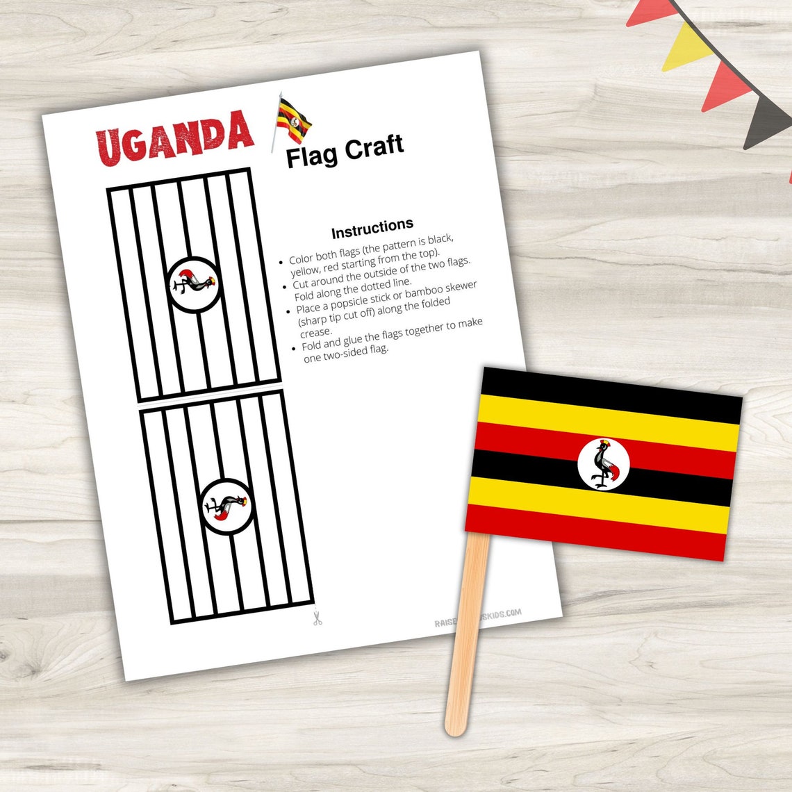 Uganda Activity Printables for Kids Uganda I Spy Game, Uganda Matching ...