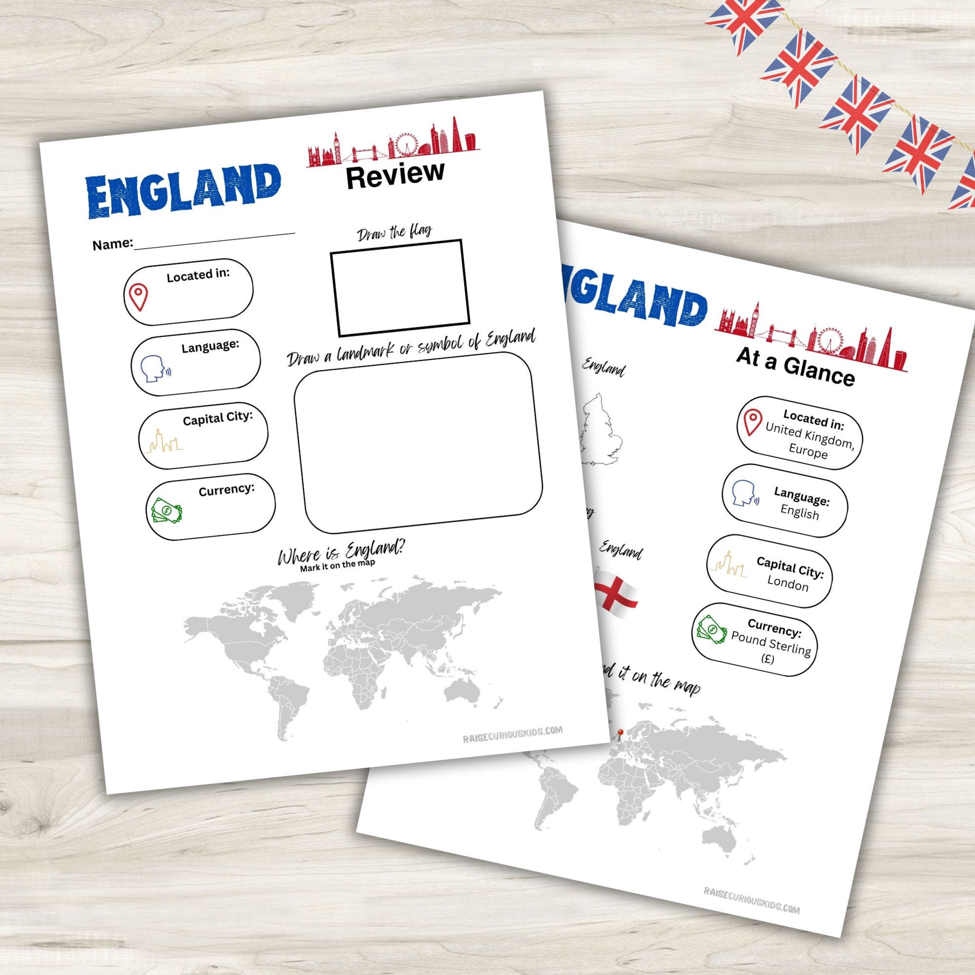 England Activity Printables for Kids England I Spy Game, England ...