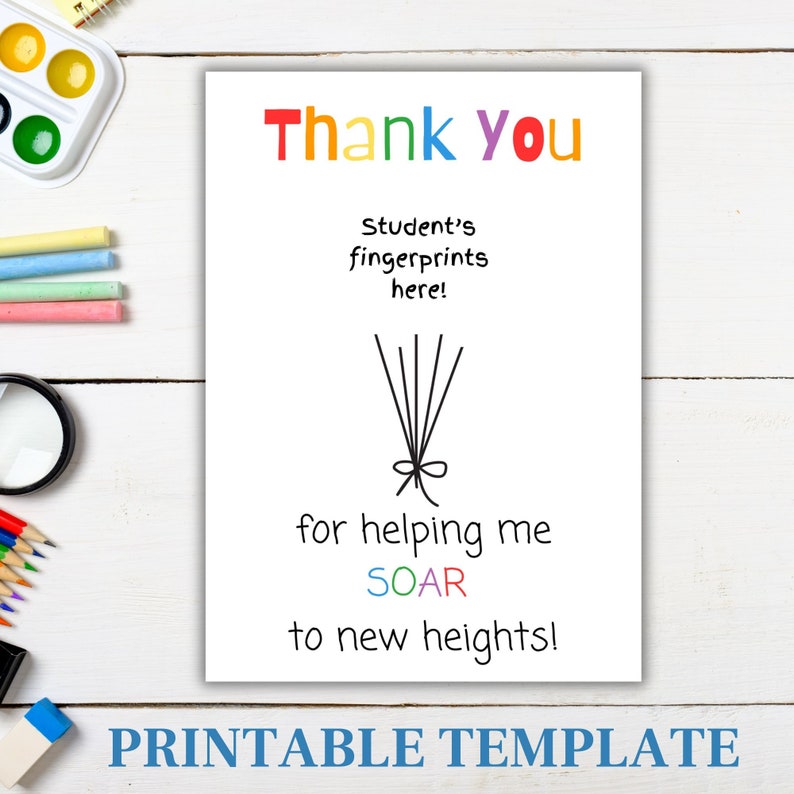 Teacher Appreciation Gift- Handprint Fingerprint Art Cards ...