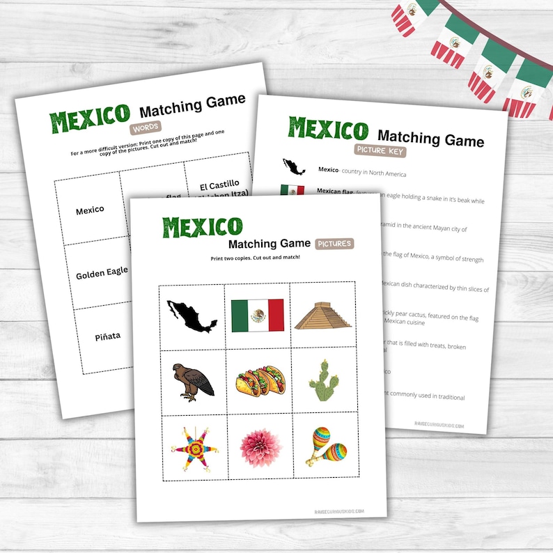 Mexico Activity Printables for Kids, Cultural Around the World Learning ...