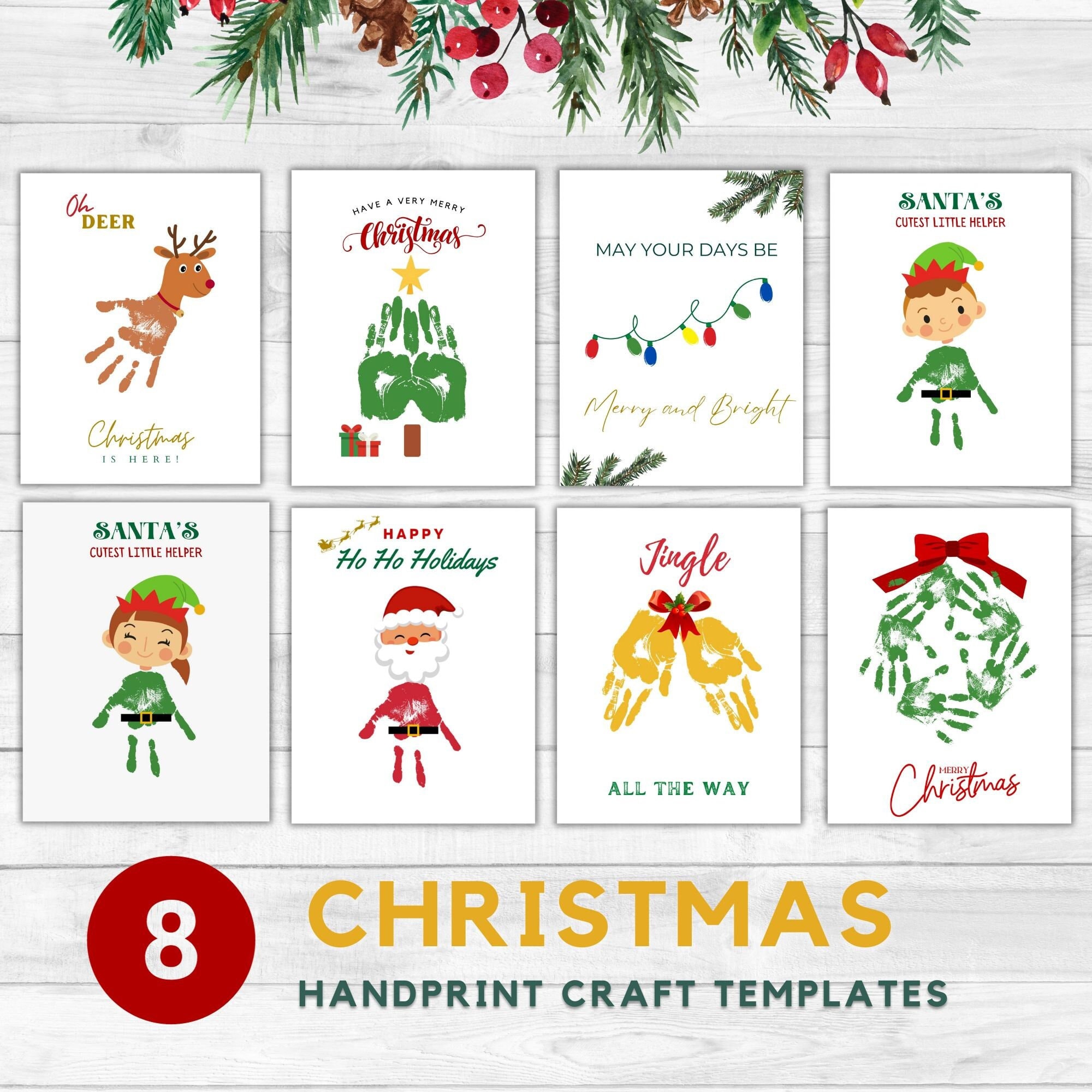 Christmas Handprint Art for Kids- DIY Baby and Toddler Craft- Handprint ...