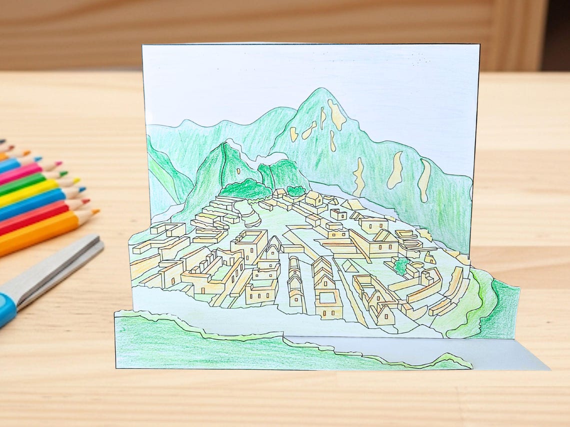 Machu Picchu 3D Craft, Peru Craft for Kids, Around the World Learning ...