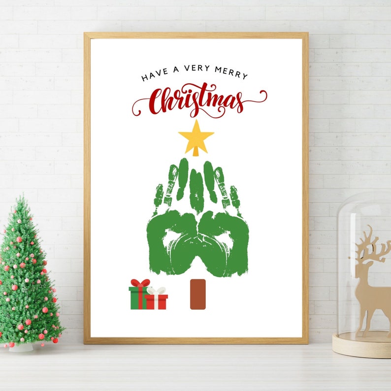 Christmas Handprint Art for Kids- DIY Baby and Toddler Craft- Handprint ...