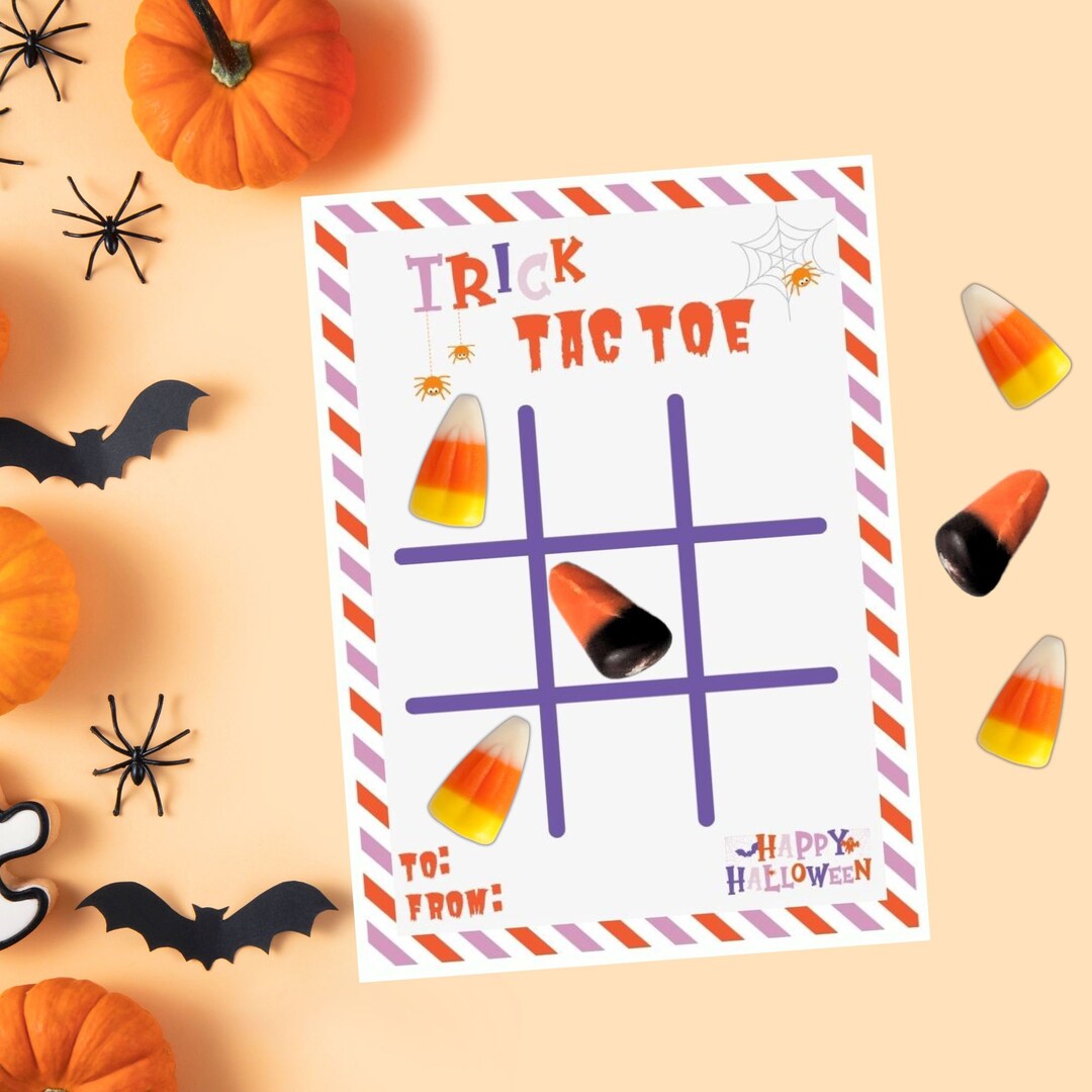 Halloween Tic Tac Toe Printable, Halloween Games for Kids, Printable ...