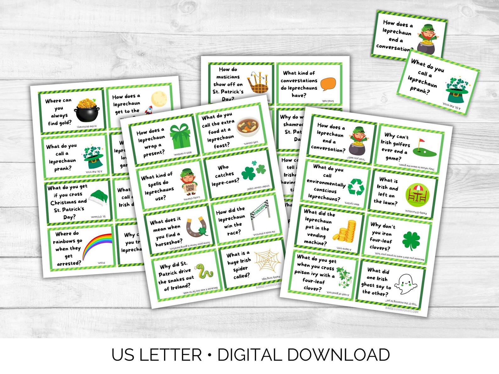 Printable St. Patrick's Day Jokes, Kids Lunchbox Jokes, Lunch Box Notes ...