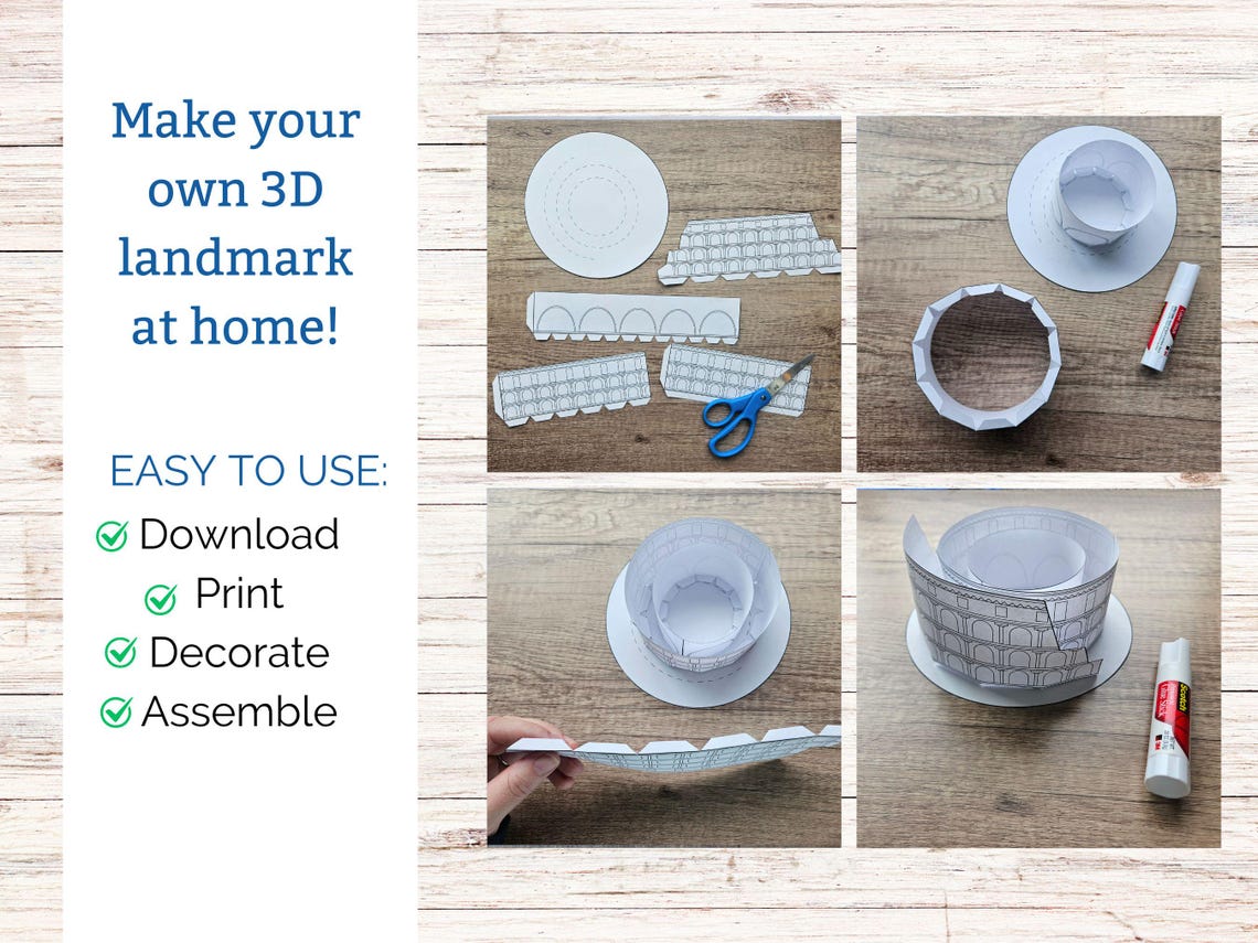 Colosseum 3D Craft, Italy Craft for Kids, Around the World Learning ...