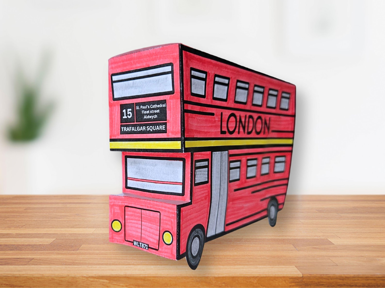 Double Decker Bus 3D Craft for Kids- Printable Template- London England ...