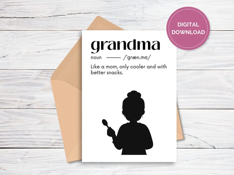 Grandma Mother's Day Card, Funny Grandma Birthday Card From Grandkids ...