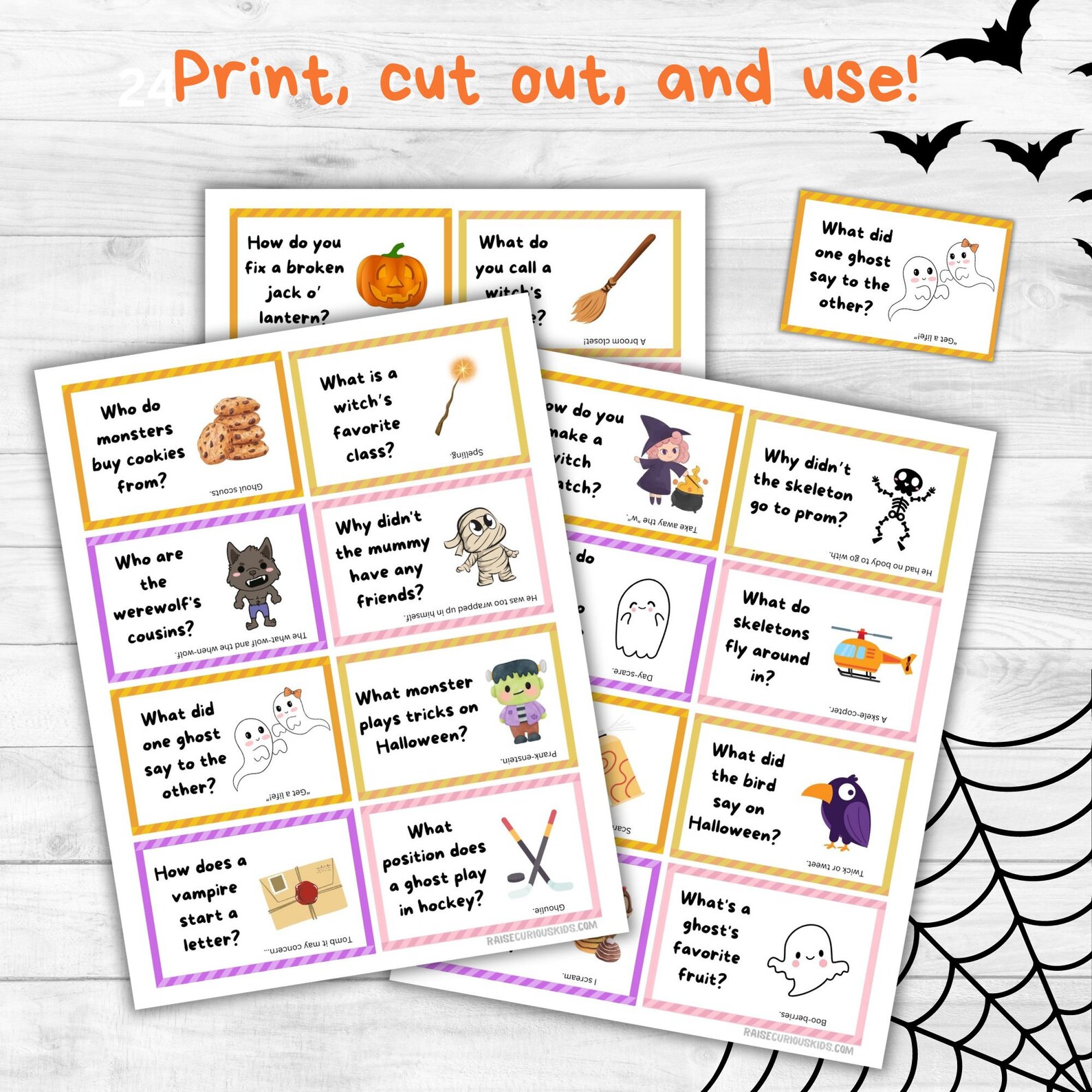 Halloween Day Jokes- Kids Lunchbox Notes- Halloween Lunchbox Notes ...