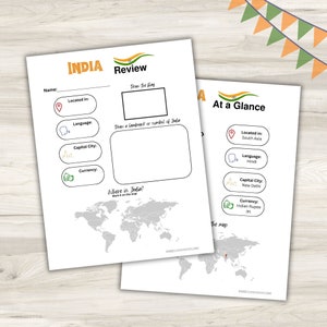 India Activity Printables for Kids India I Spy Game, India Matching ...