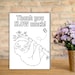 Thank You Coloring Cards- Printable Bundle of 6 Cards- Color Your Own ...