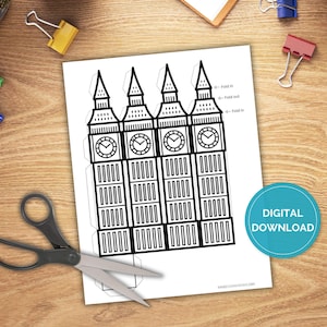 Big Ben 3D Craft- England London UK Crafts for Kids- Around the World ...
