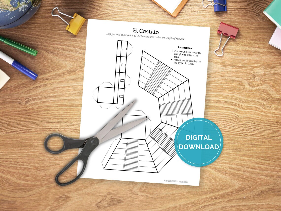 Chichen Itza 3D Craft Printable- Mexico for Kids- Around the World ...