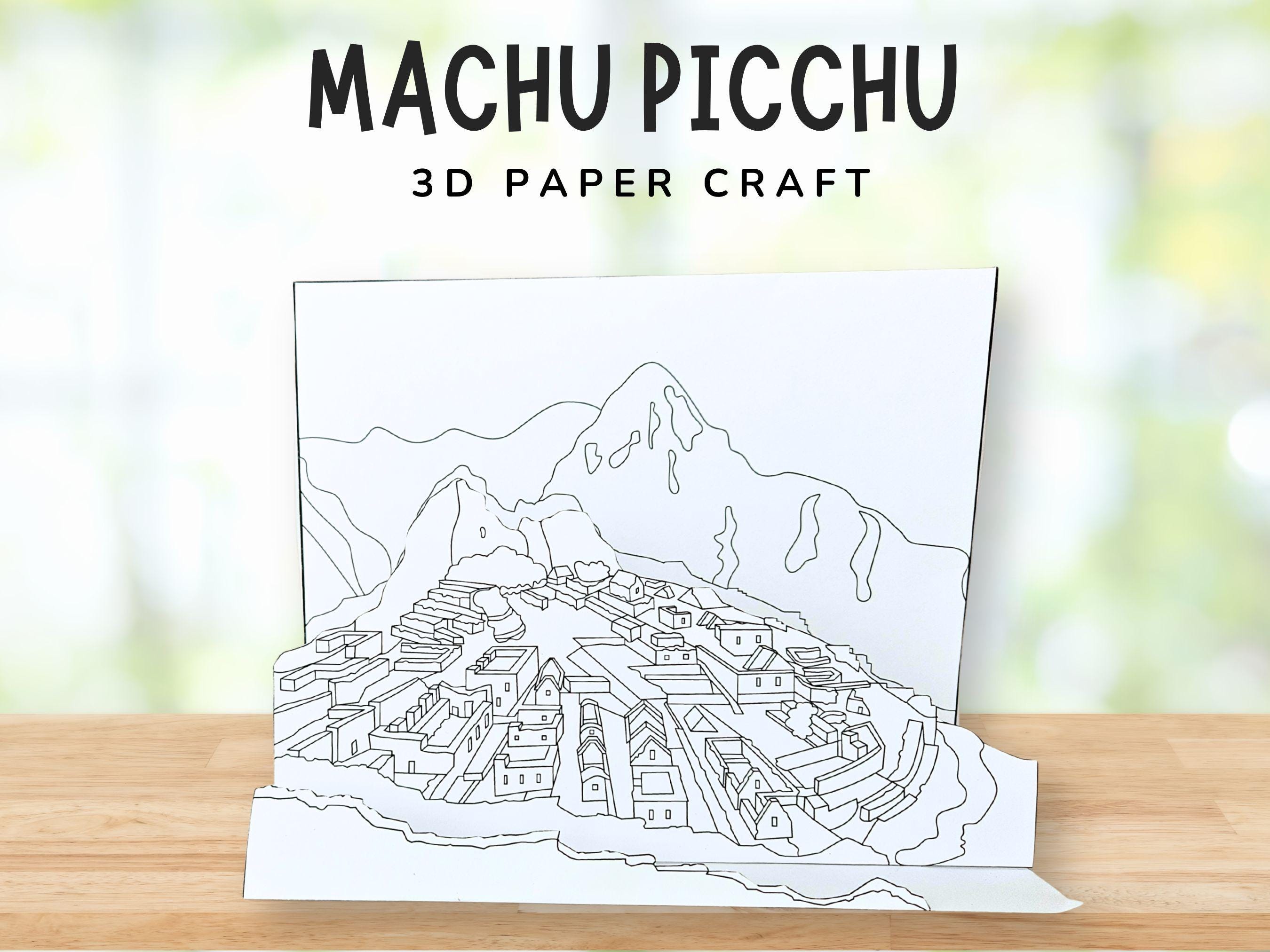 Machu Picchu 3D Craft, Peru Craft for Kids, Around the World Learning ...