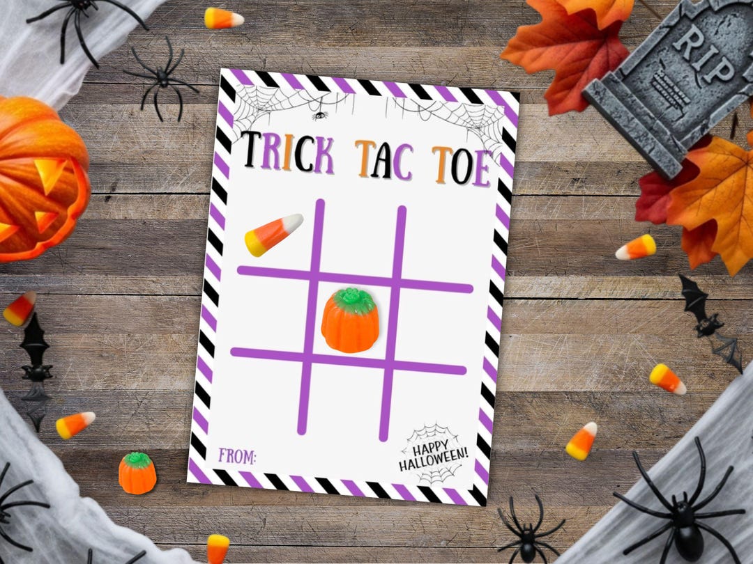 Halloween Tic Tac Toe Game for Kids, Halloween Printable, Halloween ...