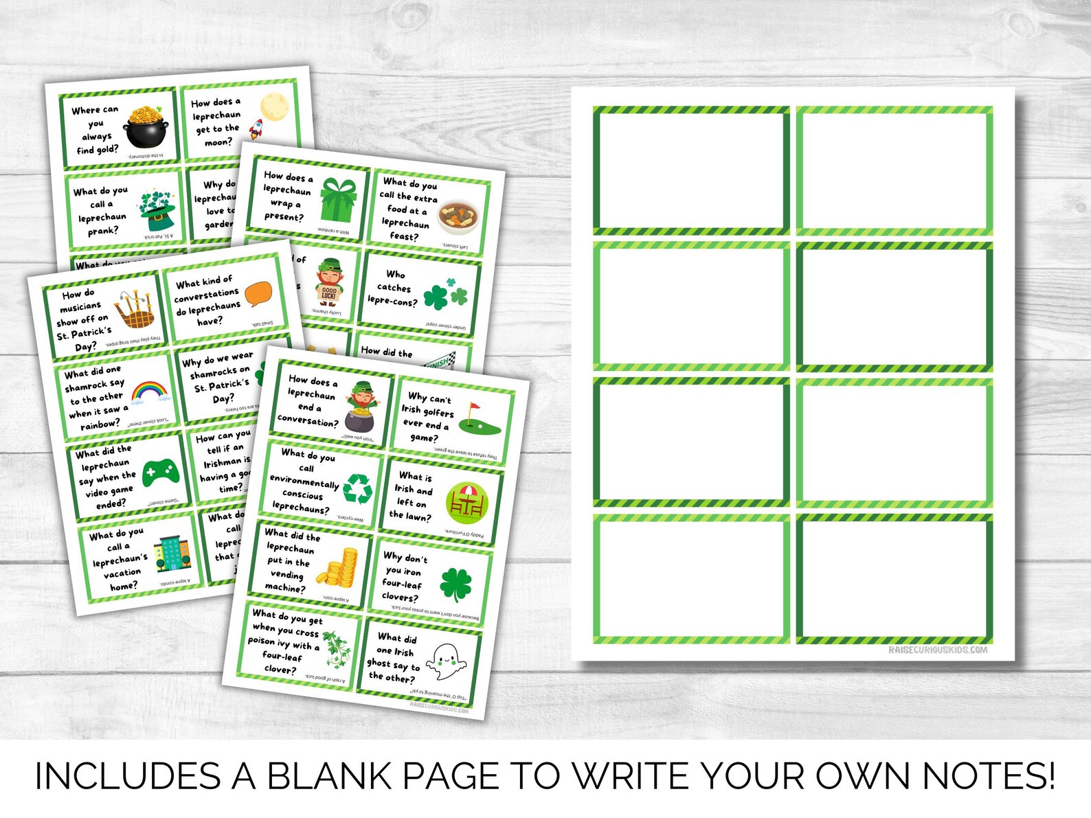 Printable St. Patrick's Day Jokes, Kids Lunchbox Jokes, Lunch Box Notes ...