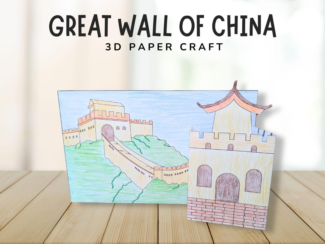 Great Wall of China 3D Craft- China Craft for Kids- Around the World ...