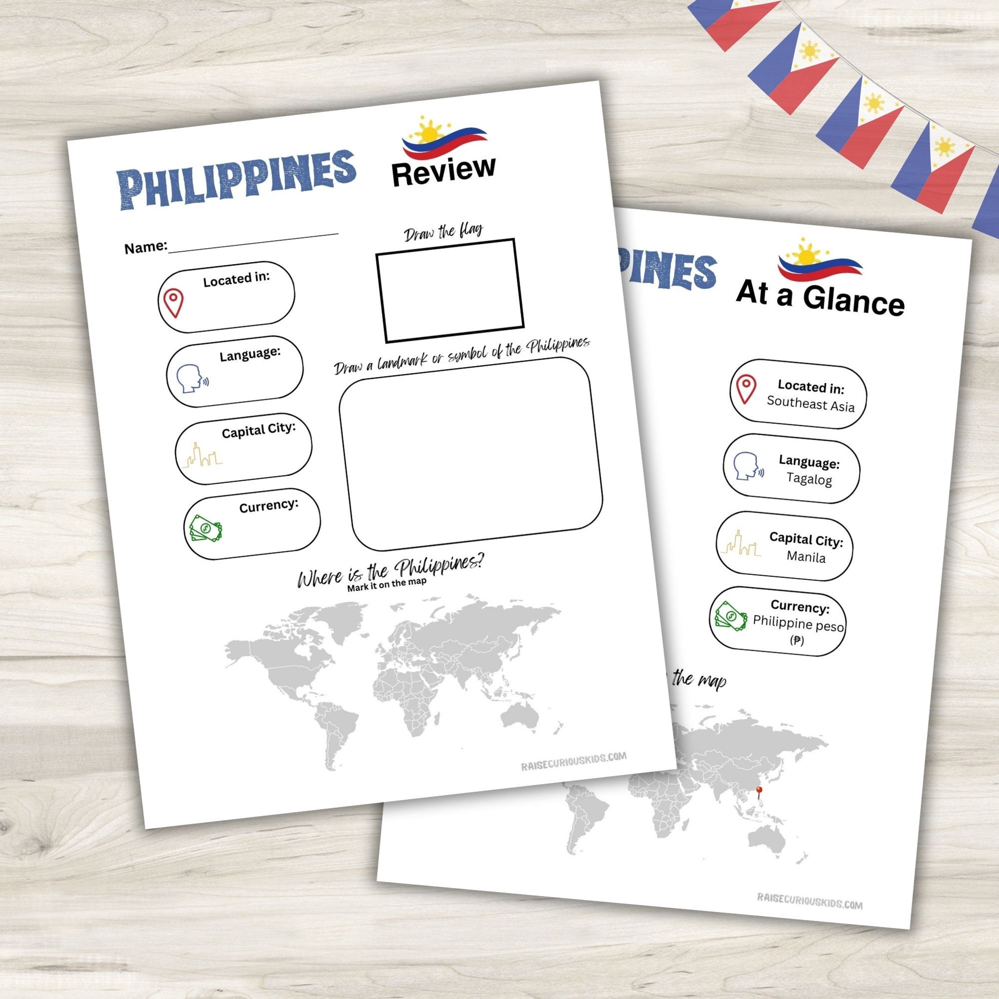 Philippines Activity Printables for Kids Philippines I Spy Game ...