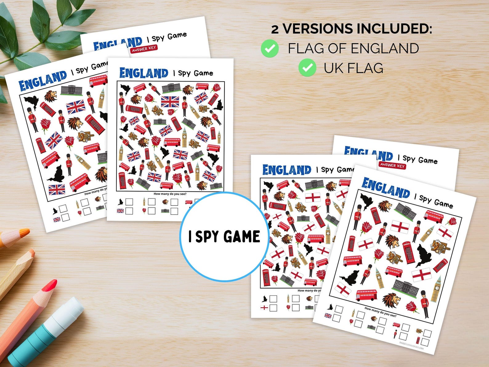 England Activity Bundle- England Printables for Kids- Big Ben 3D Craft ...
