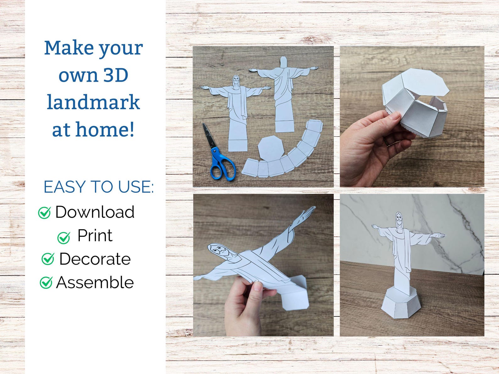 Christ the Redeemer 3D Craft, Brazil Kids Craft, Around the World ...