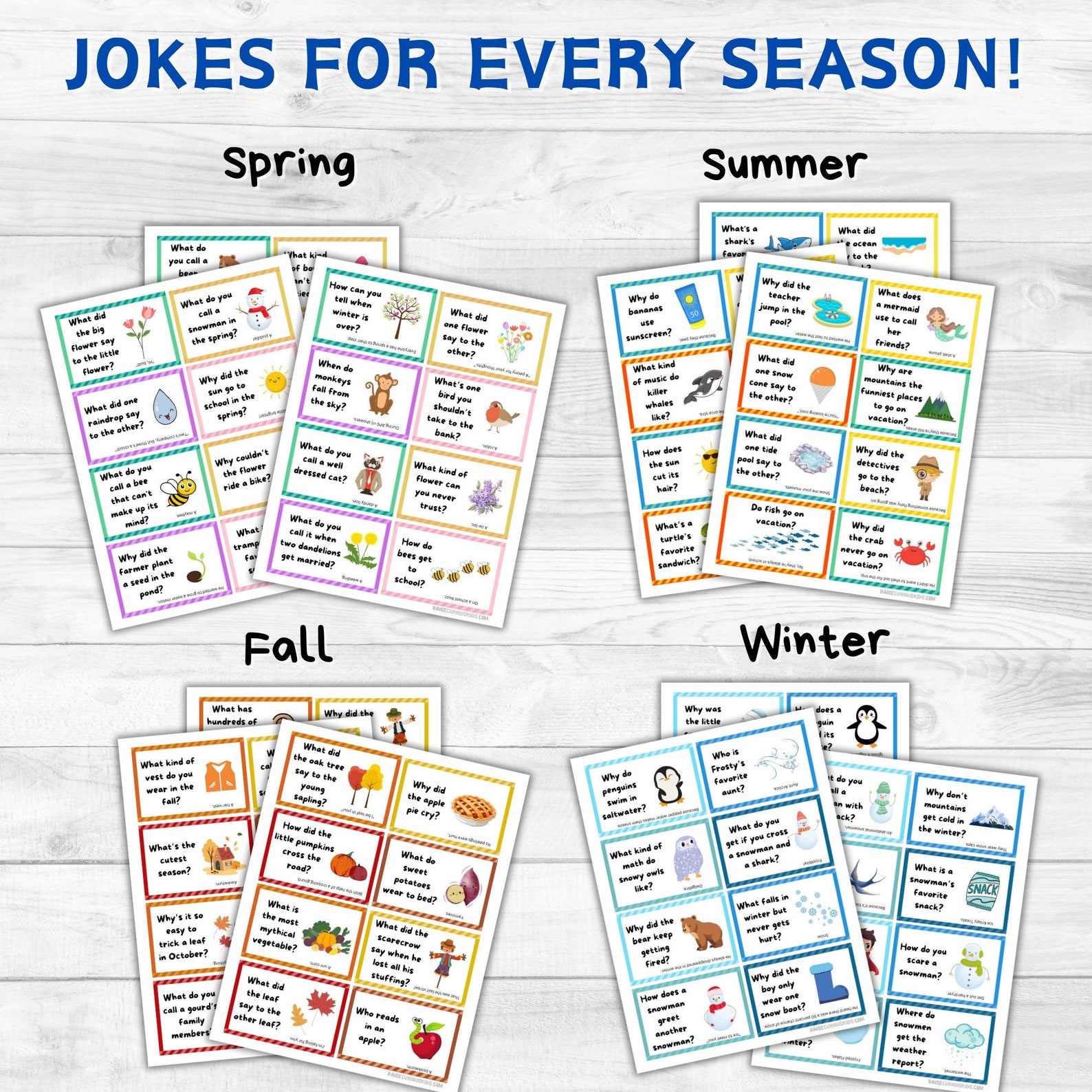 Lunchbox Jokes for Kids Printable Kids Lunch Box Notes Joke Cards for ...